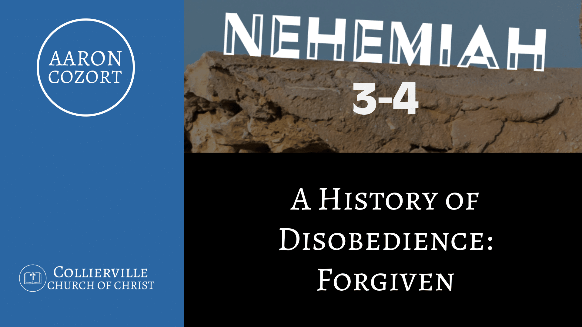 09-22-2024 - A History of Disobedience: Forgiven - (AM Sermon ...